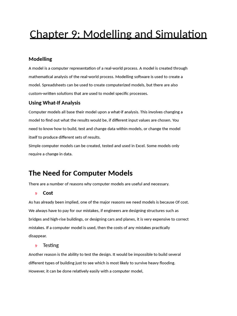 Computer Modelling and Simulation Guide | PDF | Numerical Weather ...
