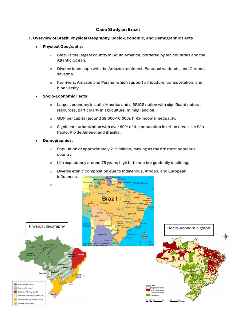 Brazil Case Study - Geography A Level Ocr | PDF | Brazil | Immigration