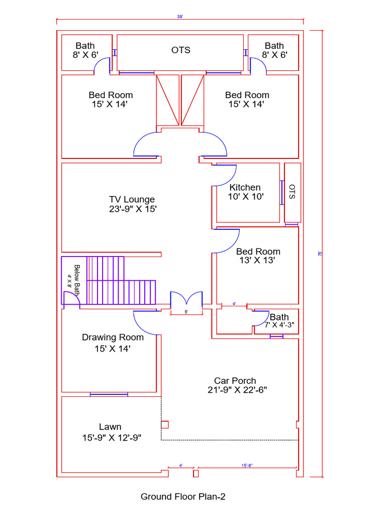 Ground Floor Plan Dimensions Overview | PDF