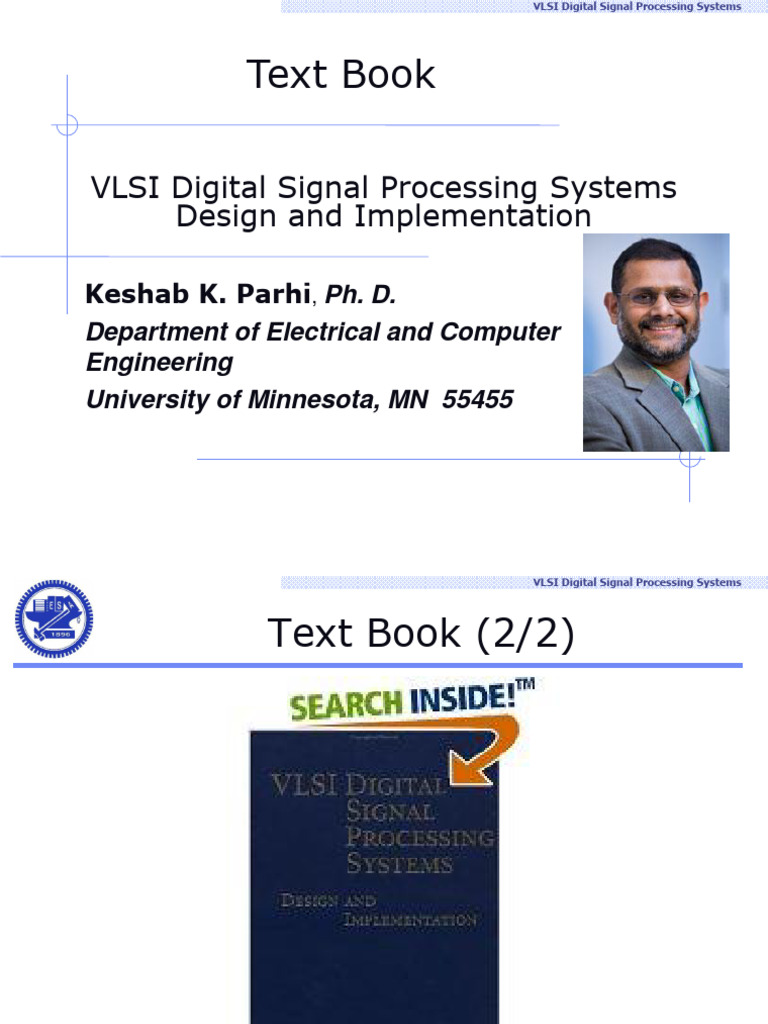 VLSI DSP Systems: Design Overview | PDF | Digital Signal Processing ...