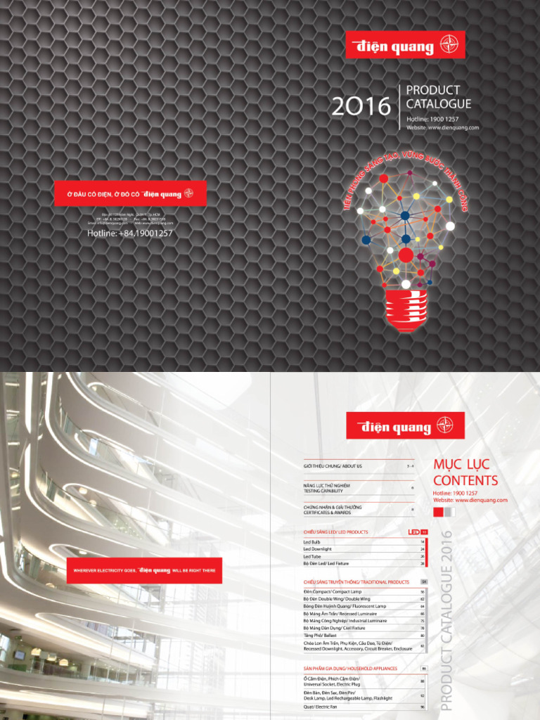 Catalogue Va Bang Gia Bong Den Dien Quang 2015 2016 | PDF