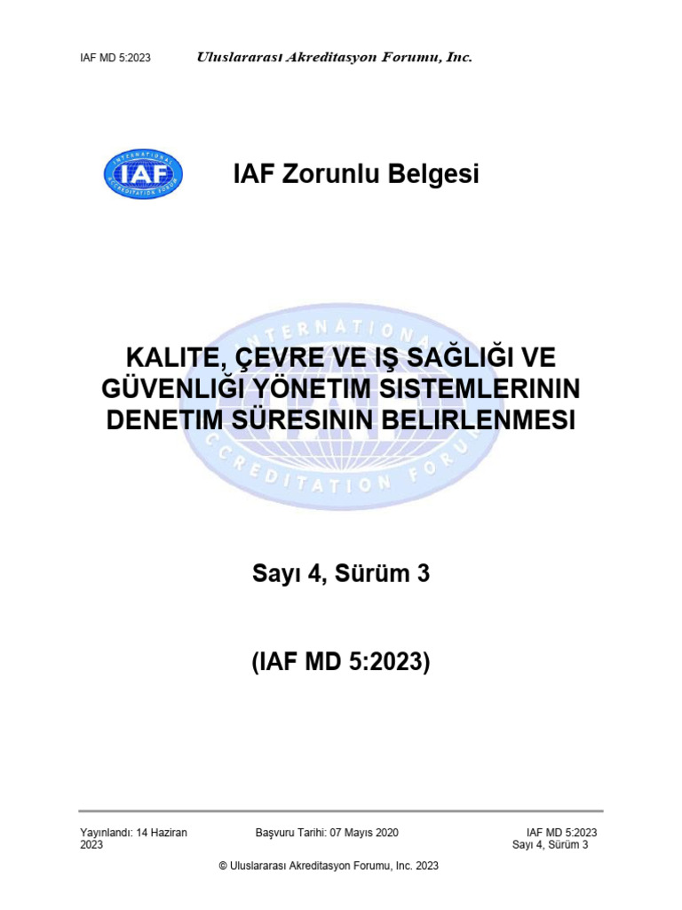 IAF MD5 Issue 4 Version 3 14062023 TR | PDF