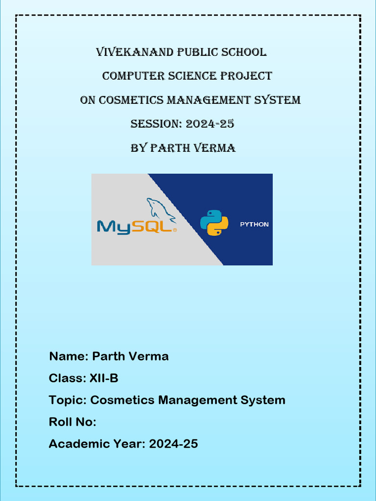 Parth Verma Project File | PDF | Databases | Table (Database)