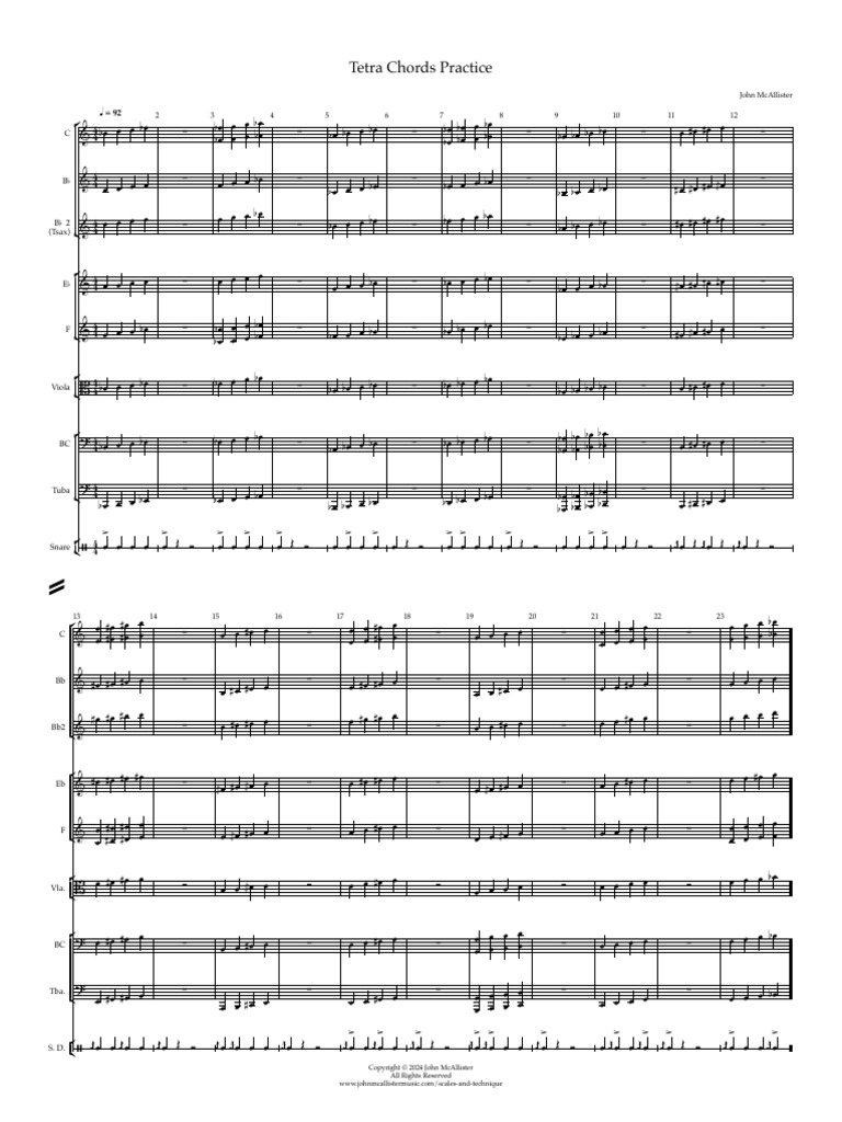 Tetra Chords 1 - Score Parts | PDF