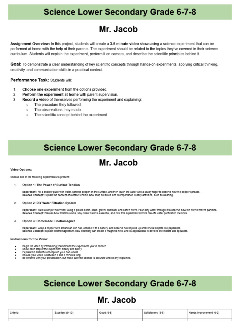 Science Term 2 Extra Credit 24-25 | PDF | Science | Filtration