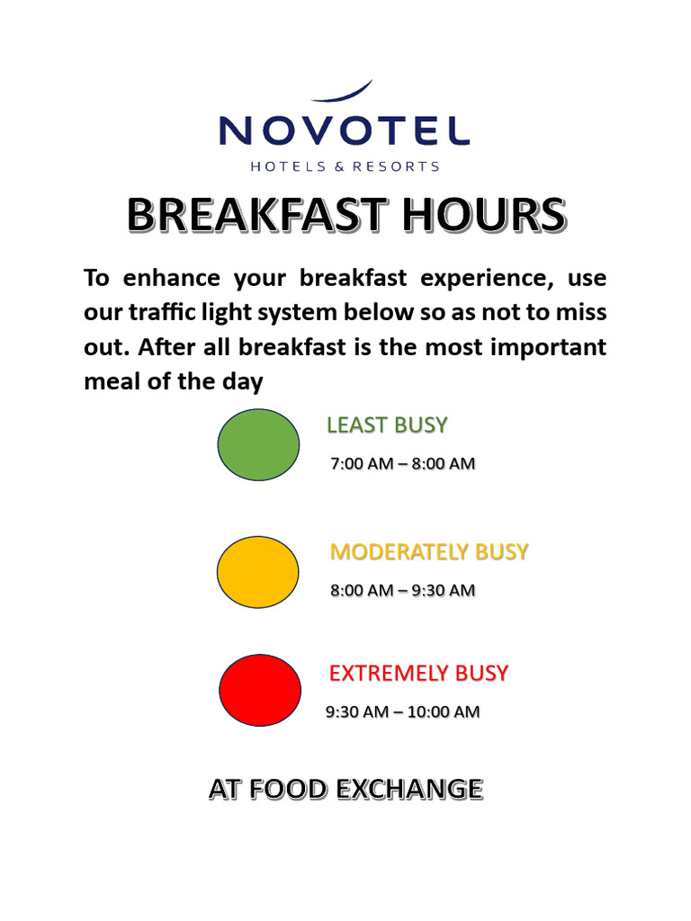 Breakfast Hours | PDF