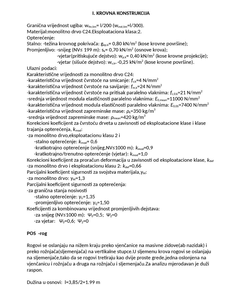 Statika Kuca 2 | PDF