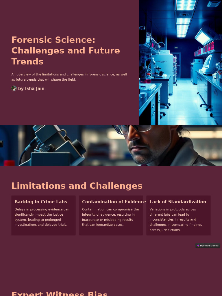 Forensic Science Challenges and Future Trends | PDF | Forensic Science ...