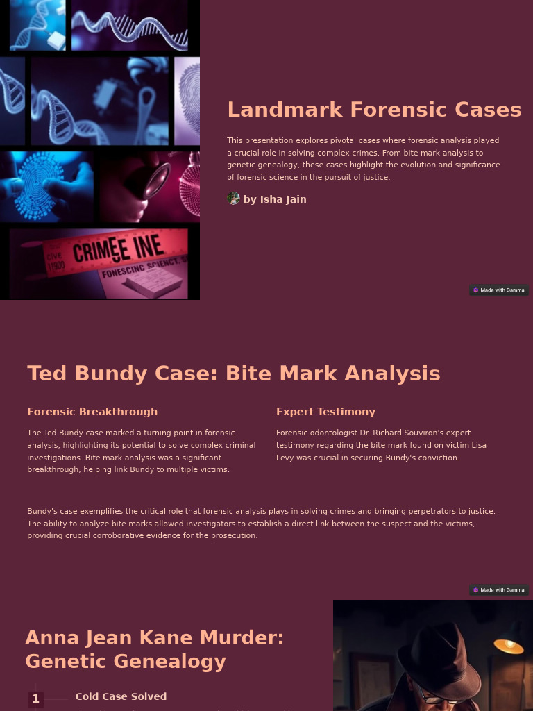 Forensic Science's Landmark Cases | PDF | Forensic Science | Cold Case