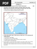 Nationalism in India Map Work Class10 | PDF