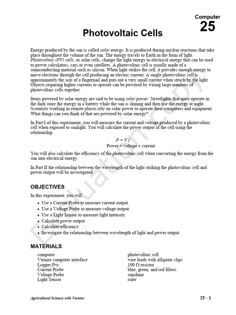 AWV 25 COMP Photovoltaic - Cells | PDF | Photovoltaics | Solar Cell