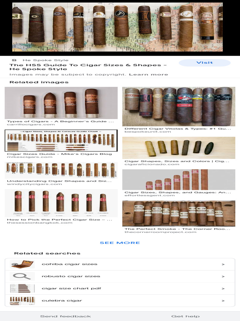 Cigar Sizes - Google Search | PDF