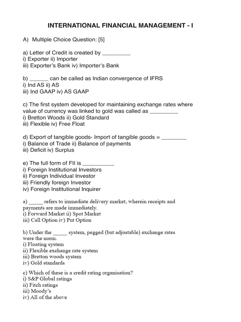 International Financial Management | PDF | International Financial ...