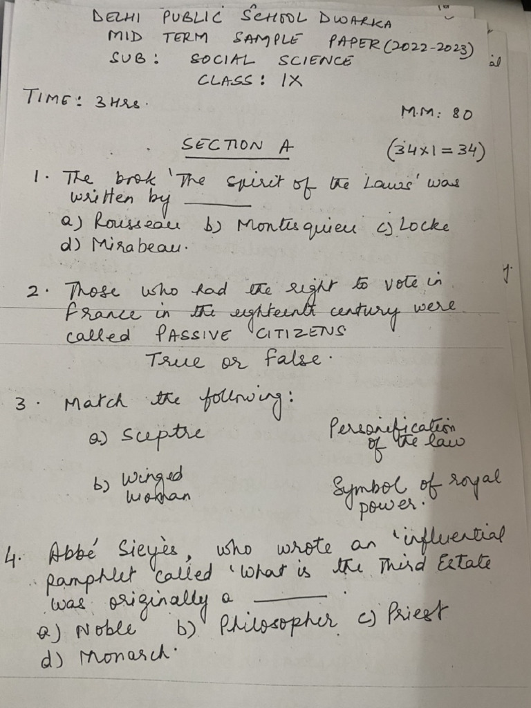 Model Test Ppaper SST | PDF