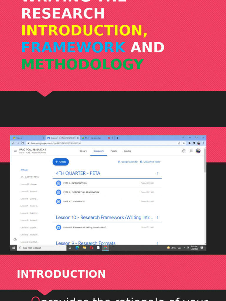 Research Introduction and Methodology Guide | PDF | Sampling (Statistics) | Thesis