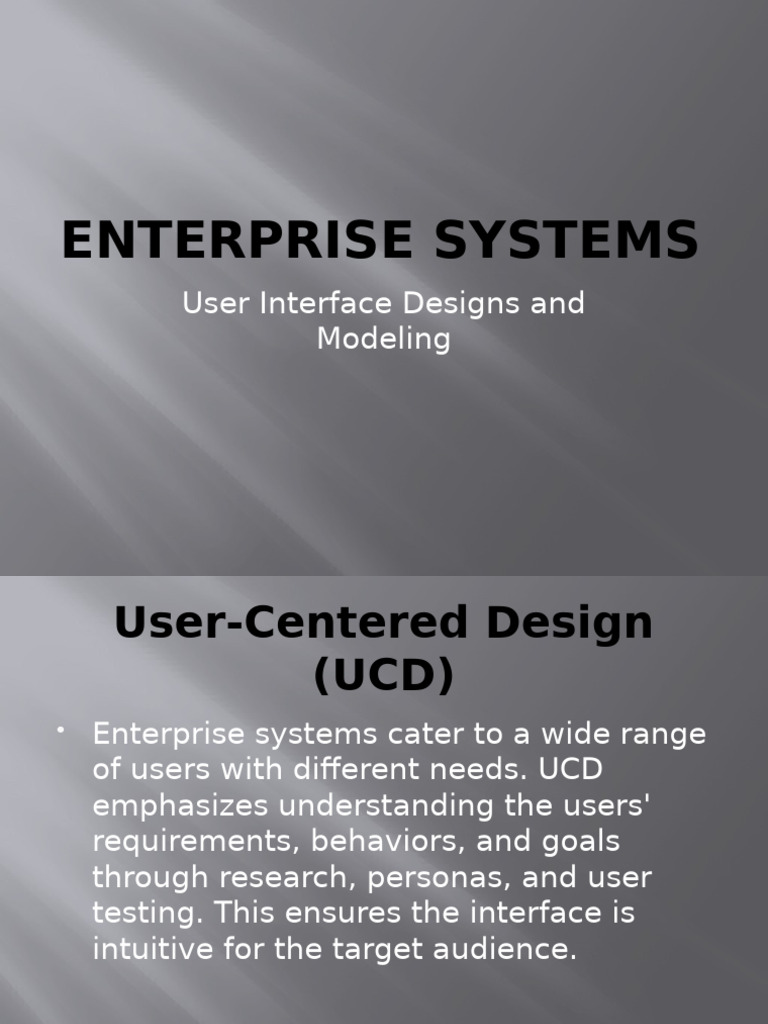 Enterprise Systems Lec3 010626 | PDF | User Interface | Usability