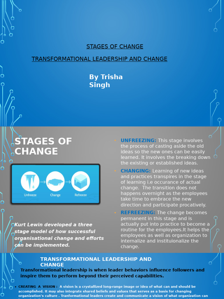 Stages of Change in An Organisation | PDF | Transformational Leadership ...