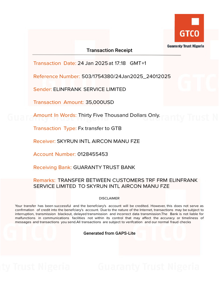 GAPS-Lite - Transaction Receipt | PDF