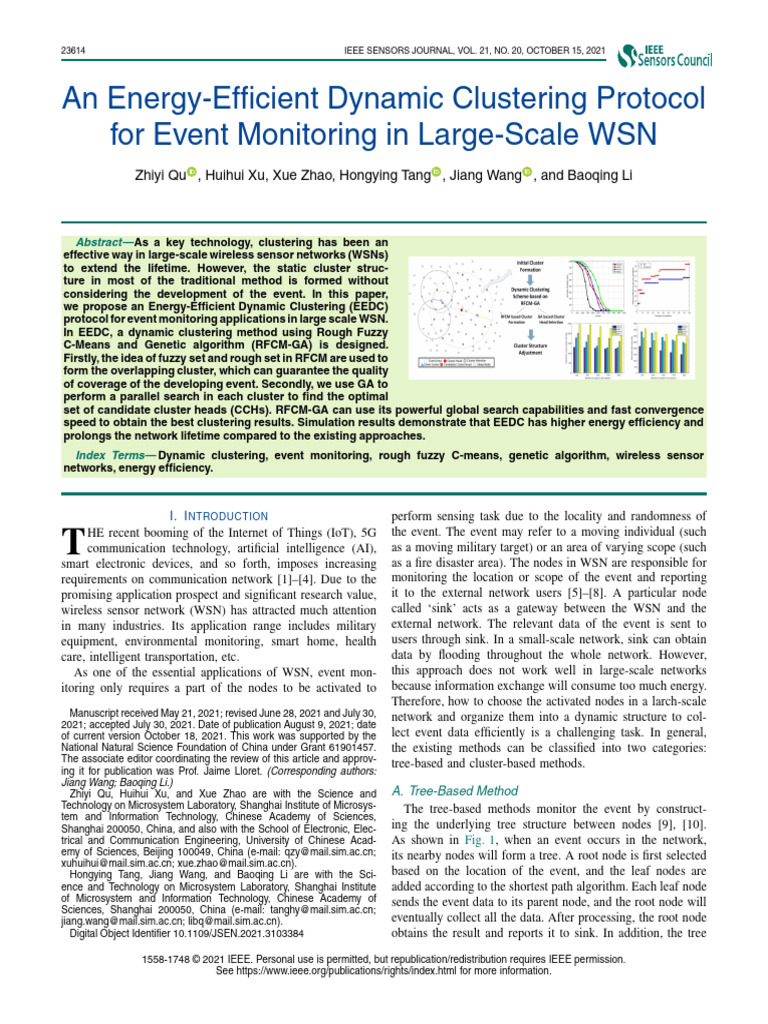An Energy-Efficient Dynamic Clustering Protocol For Event Monitoring in Large-Scale WSN | PDF ...