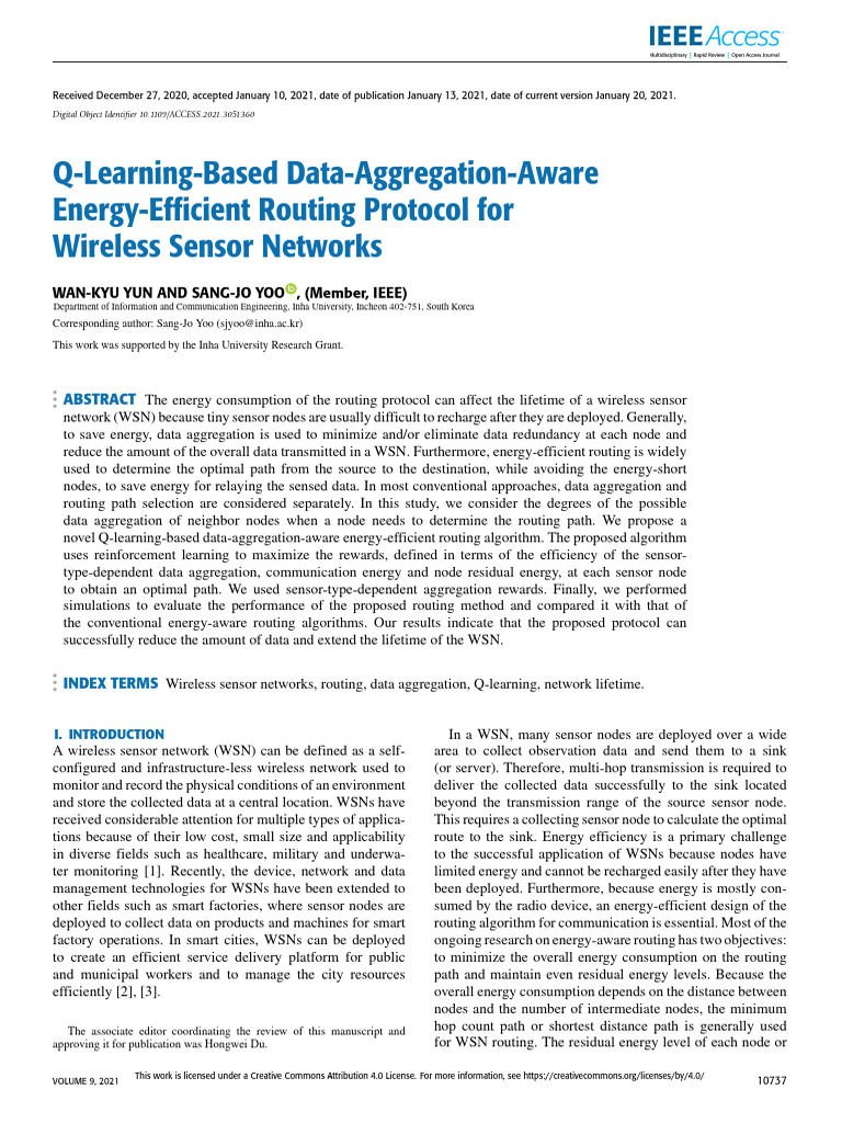 Q-Learning-Based Data-Aggregation-Aware Energy-Efficient Routing Protocol For Wireless Sensor ...