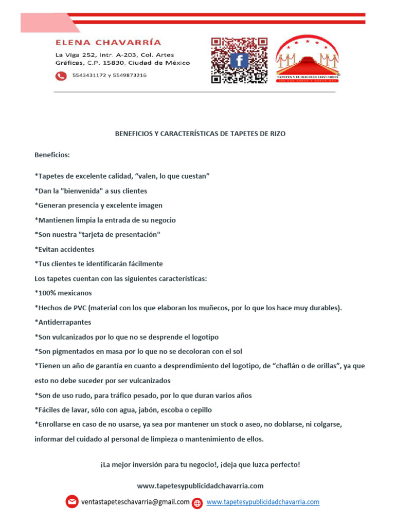 Beneficios de Tapetes de Rizo | PDF