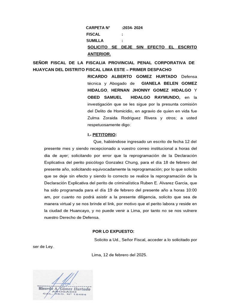 Solicitud de Reprogramación de Declaración | PDF