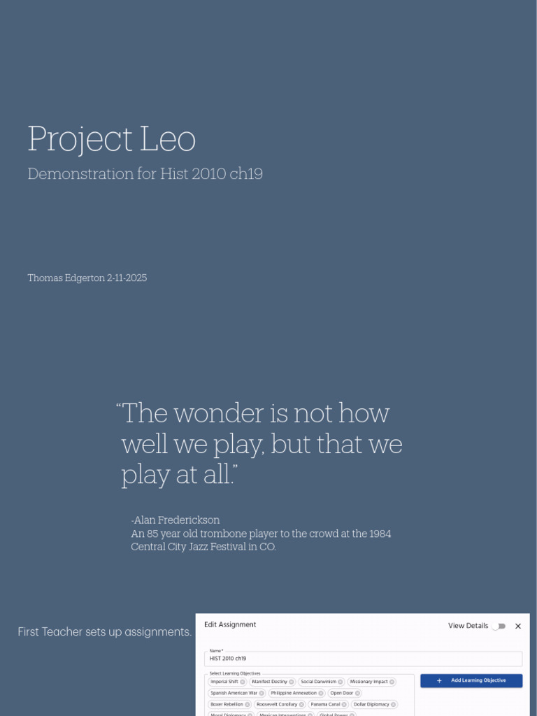 Project Leo Demo | PDF
