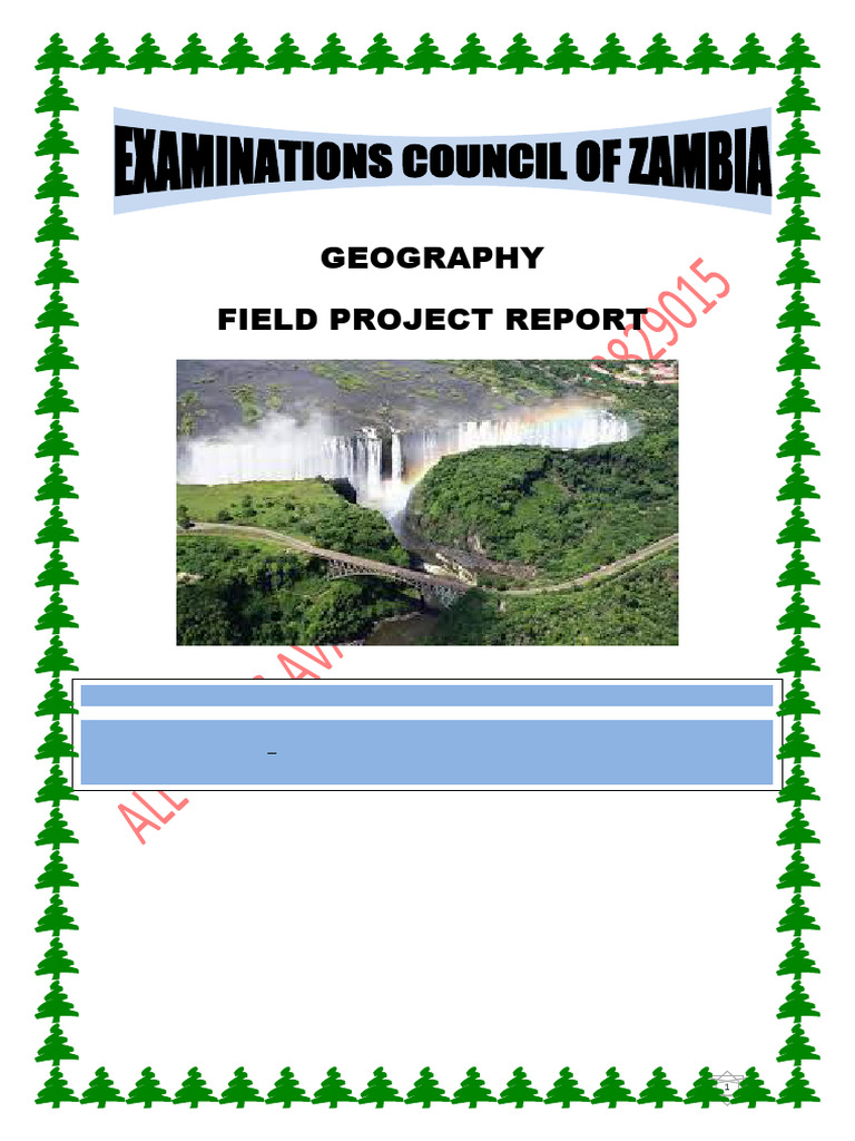 SAMPLE GEO FIELD PROJECT Tourism VICTORIA FALLS BY D PHIRI | PDF | Tourism