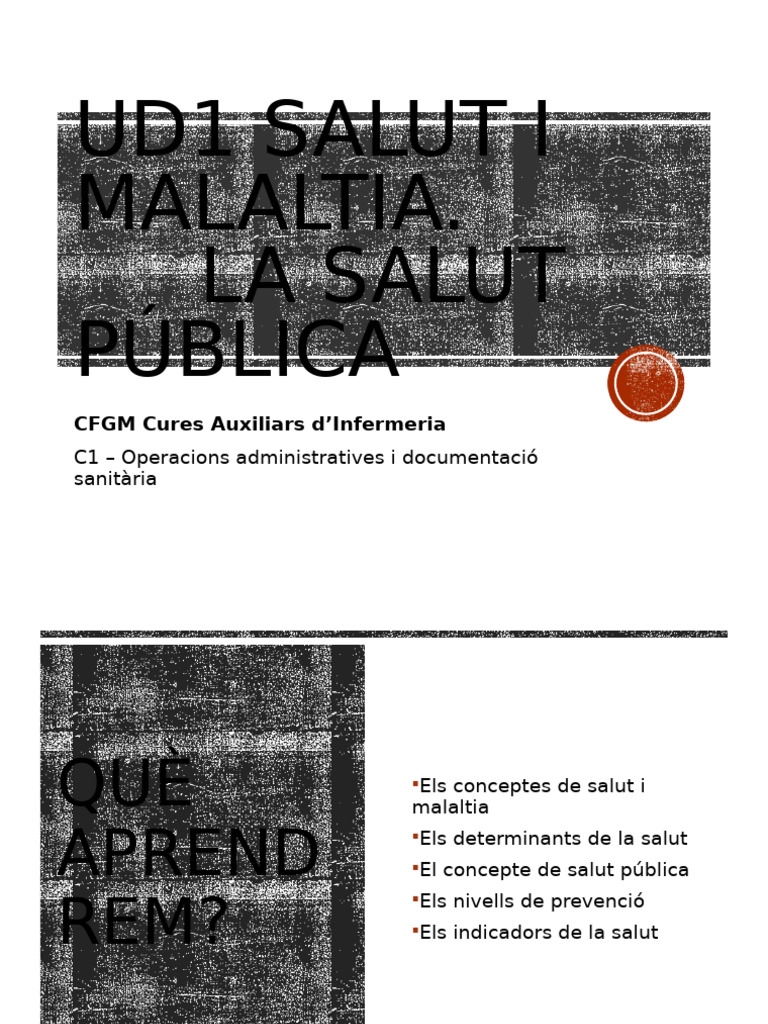 PPT1 UD1 - Salut i Malaltia | PDF