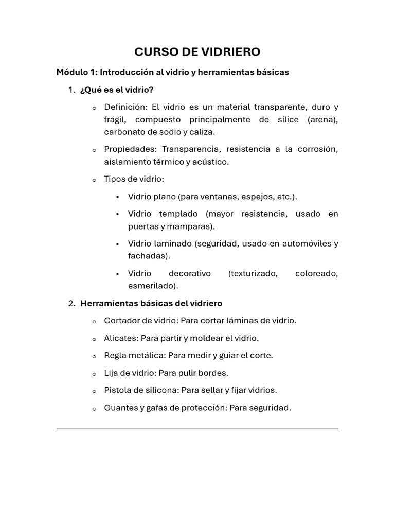 Curso de Vidriero | PDF | Lentes | Ventana