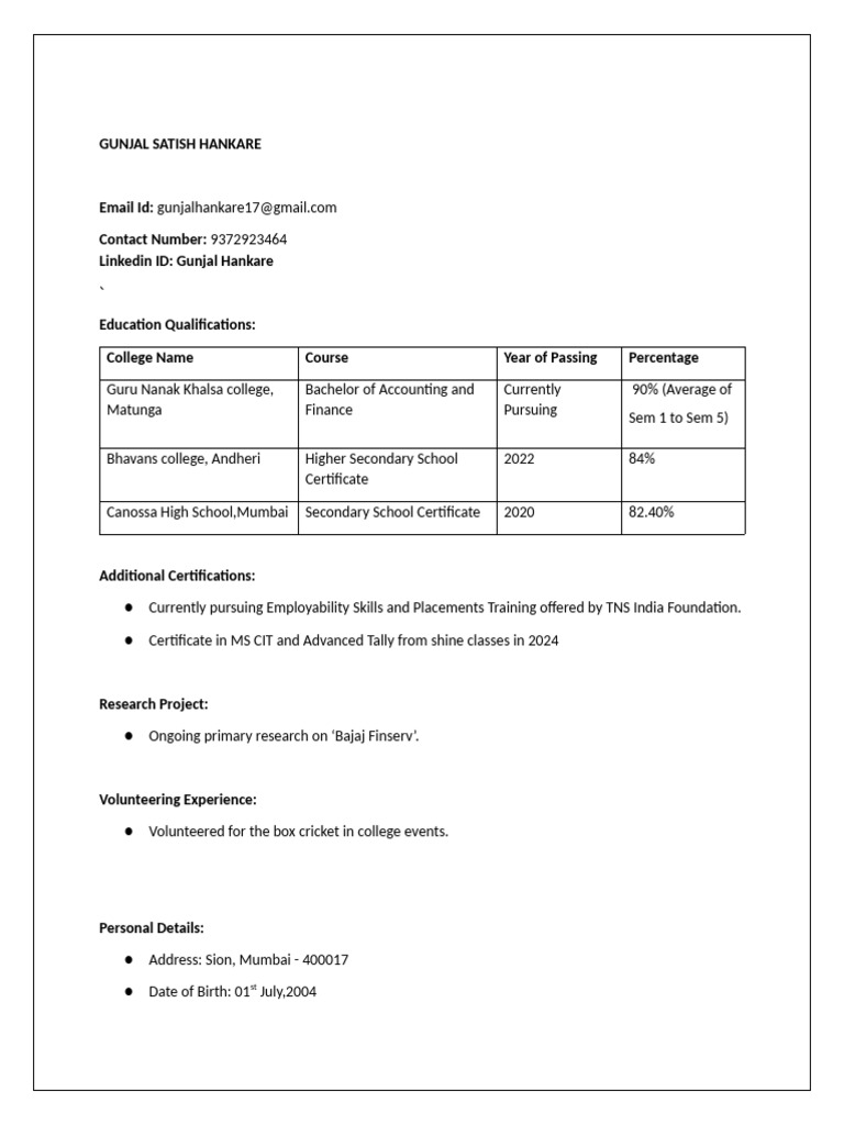 Gunjal Satish Hankare | PDF