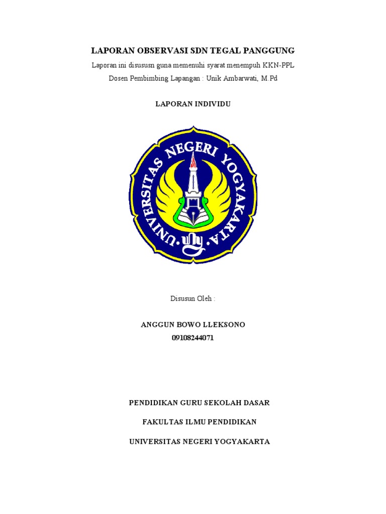 Format Laporan Observasi Sekolah II | PDF