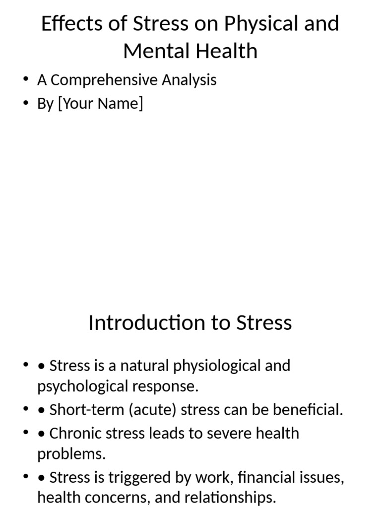 Detailed Effects of Stress | PDF | Stress (Biology) | Hypothalamic ...
