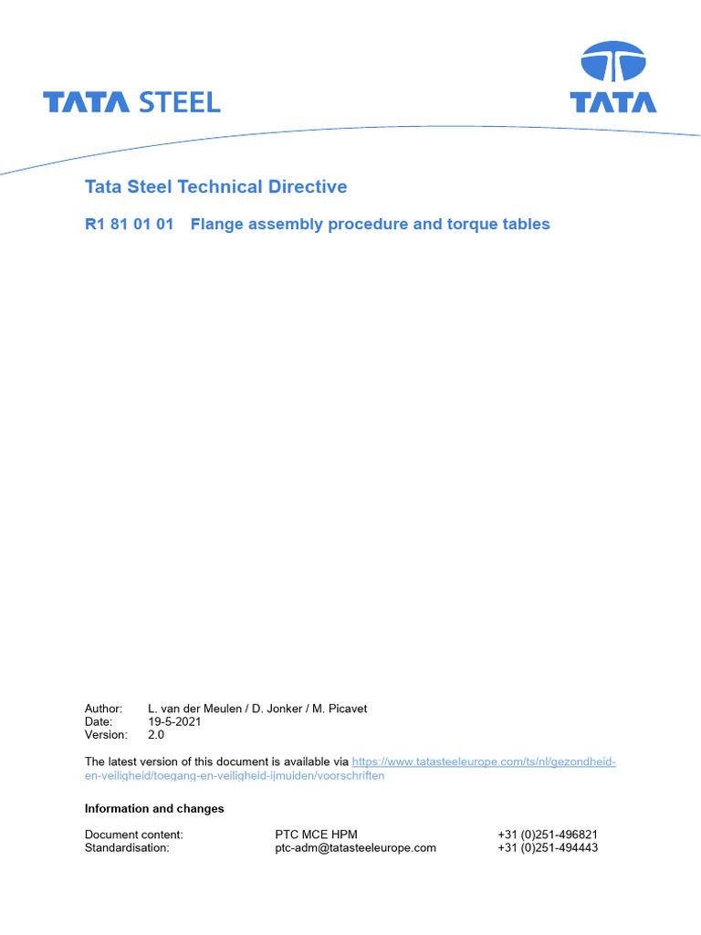 Flange Assembly Procedure & Torque Tables | PDF | Screw | Nut (Hardware)