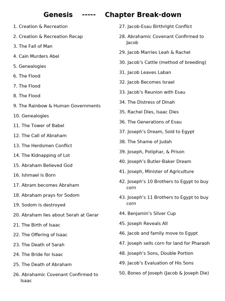 Genesis | PDF | Jacob | Abraham