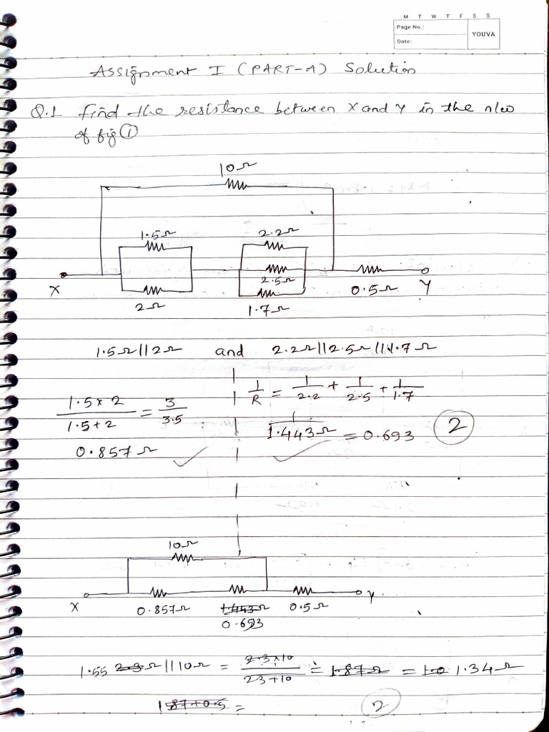 BEE Assignment-1 Part A Solution | PDF