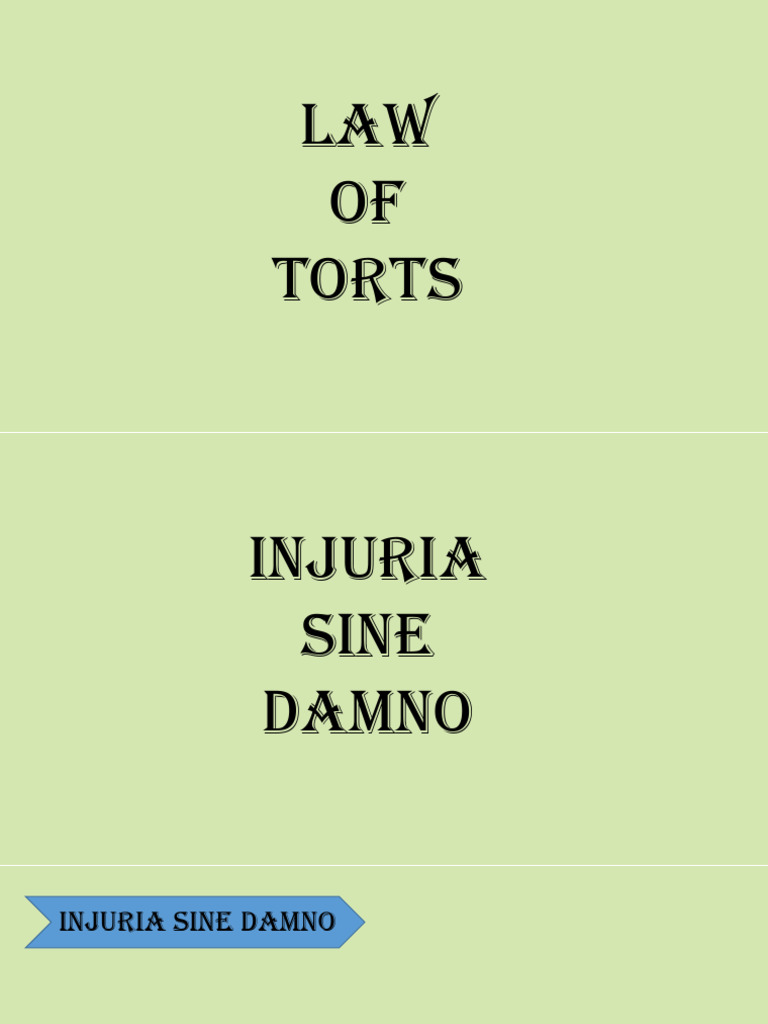 Injuria Sine Damno | PDF