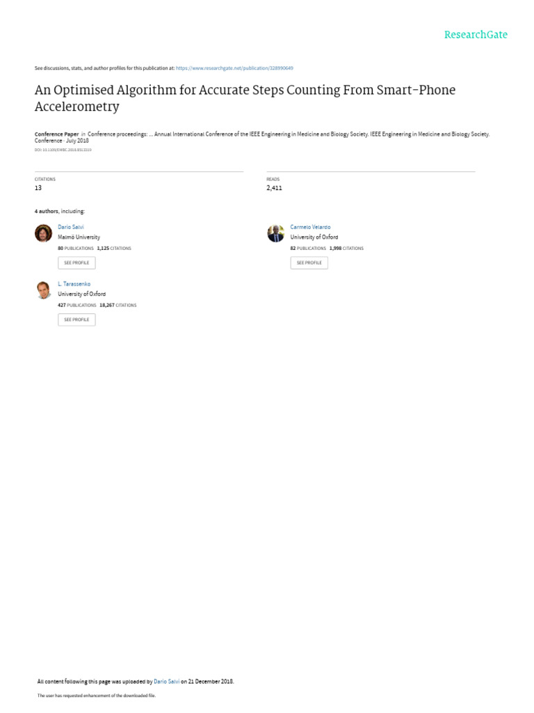 Optimised Algorithm Accurate | PDF | Smartphone | Wavelet
