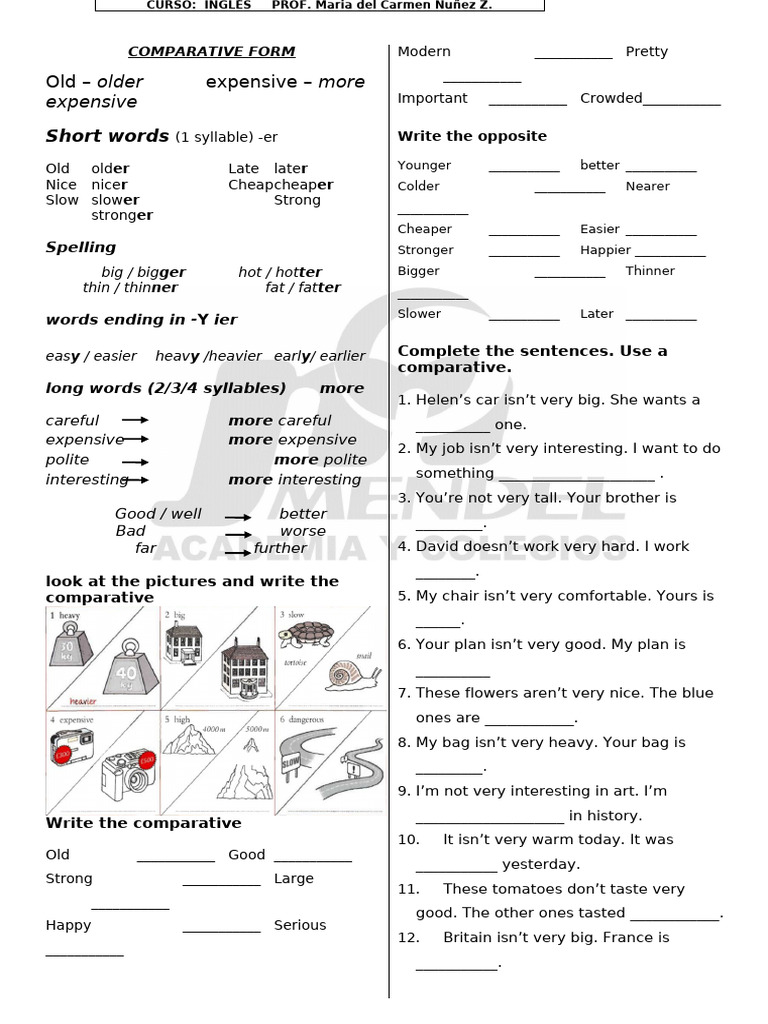 22 Practice Comparative Adj | PDF