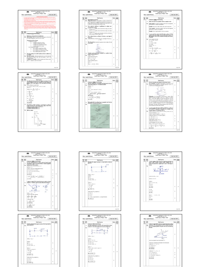 2022 Winter Model Answer Paper (Msbte Study Resources) | PDF | Force | Euclidean Vector