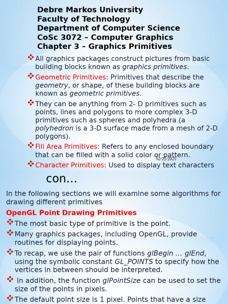 CG chapter 3 ppt | PDF | Coordinate System | Typefaces