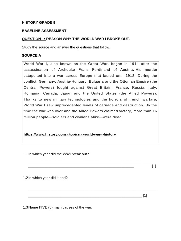 2025 Grade 9 History Term 1 Worksheets | PDF | Weimar Republic | Fascism