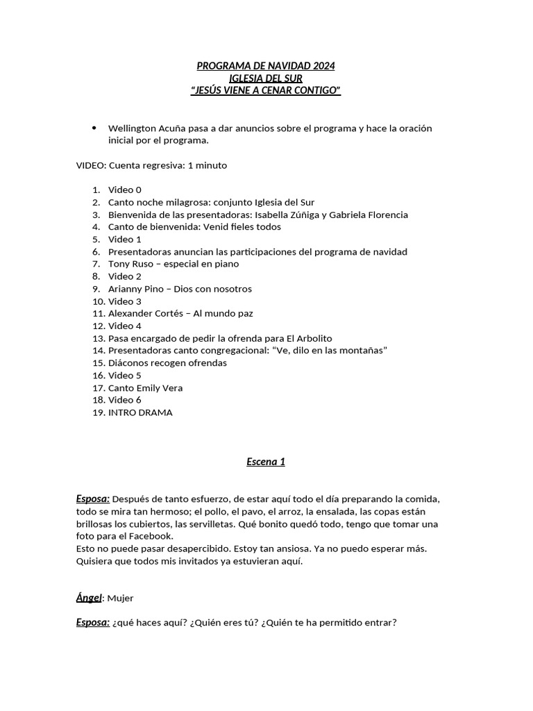 Programa de Navidad 2024 Sur 2 | PDF | Jesús | Navidad