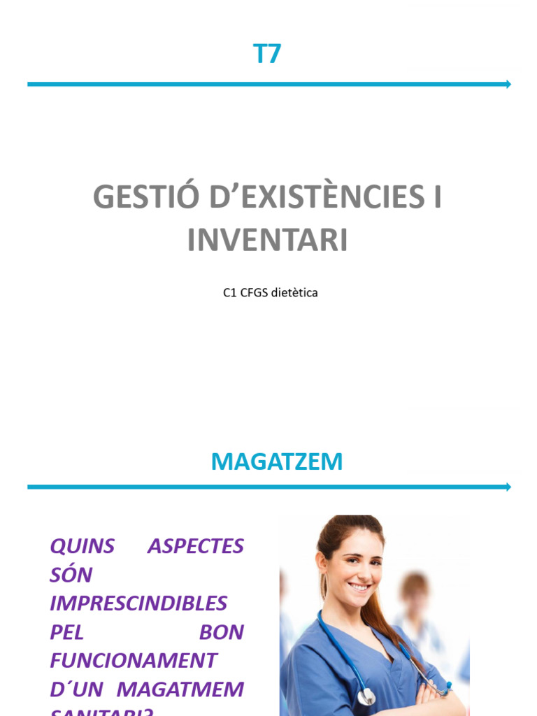 PPT7 UD7 - Magatzems Sanitaris | PDF