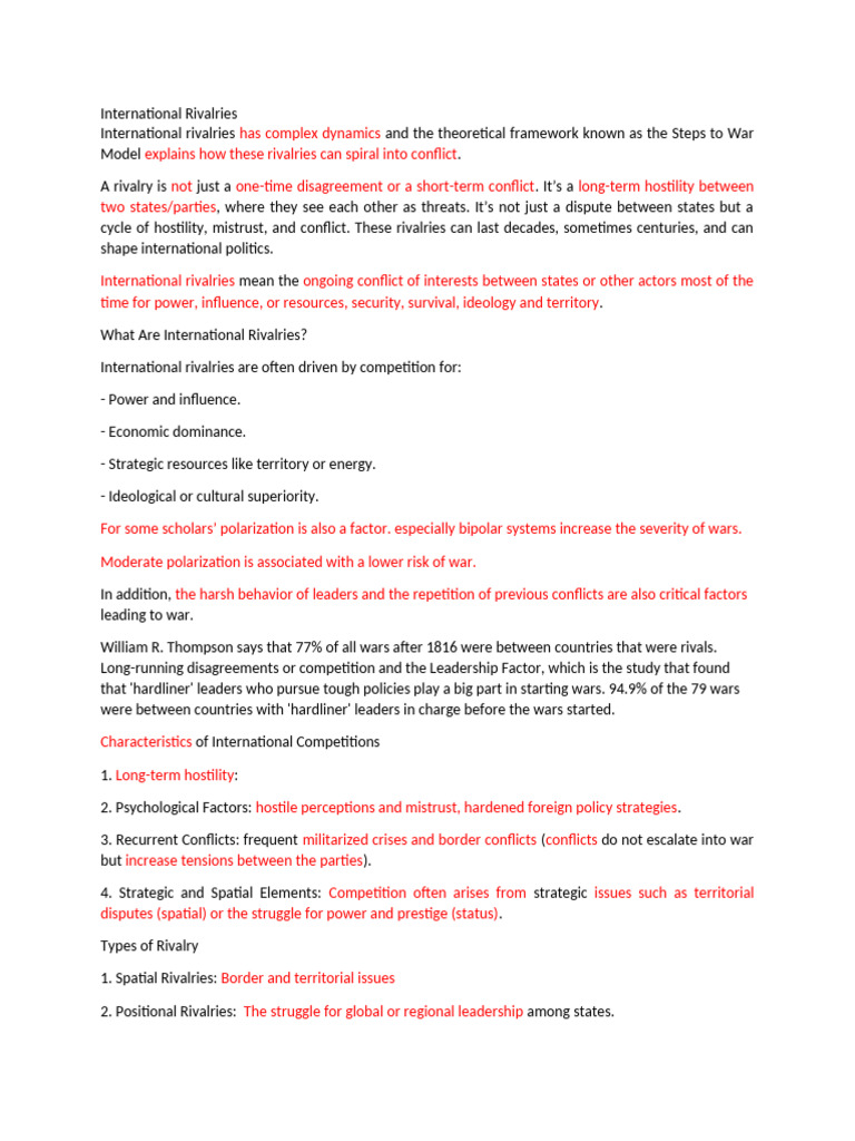 steps to war model | PDF | Cold War | Deterrence Theory