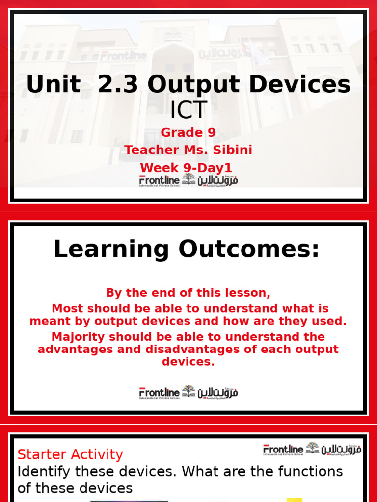 GRADE9 WEEK9 Output Devices | PDF