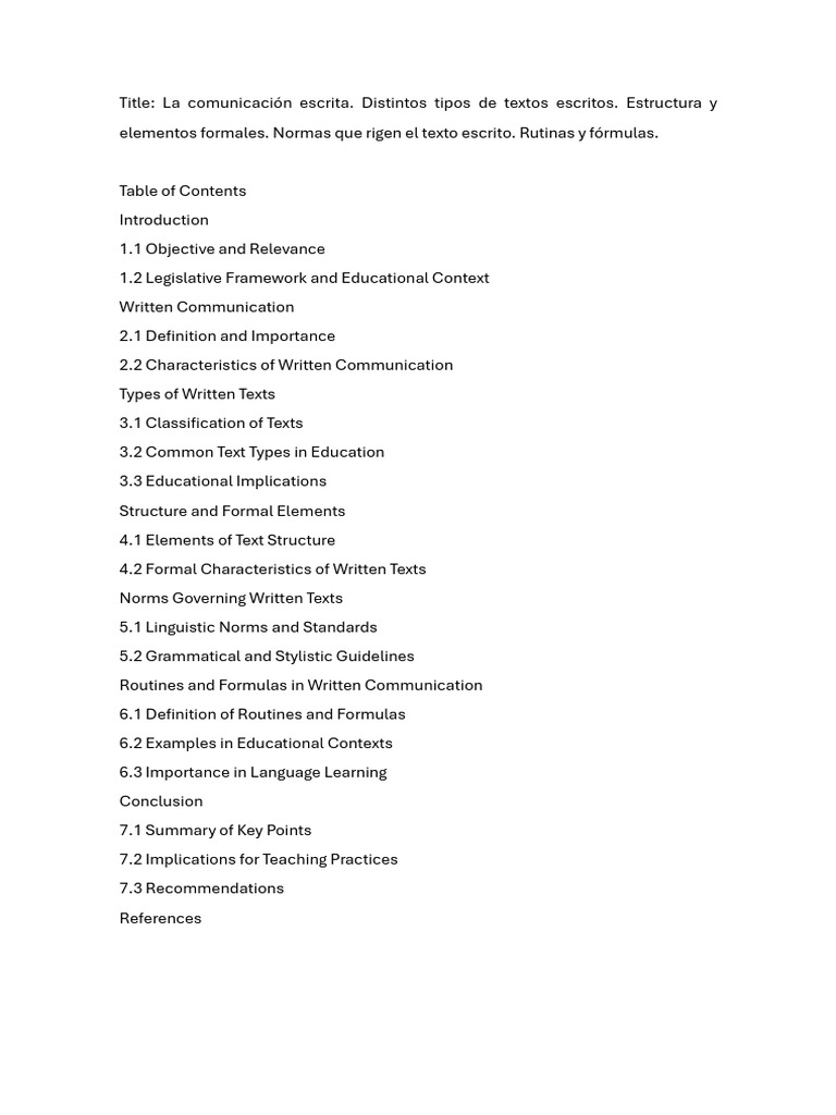 La Comunicacion Escrita Distintos Tipos de Textos Escritos Estructura y ...