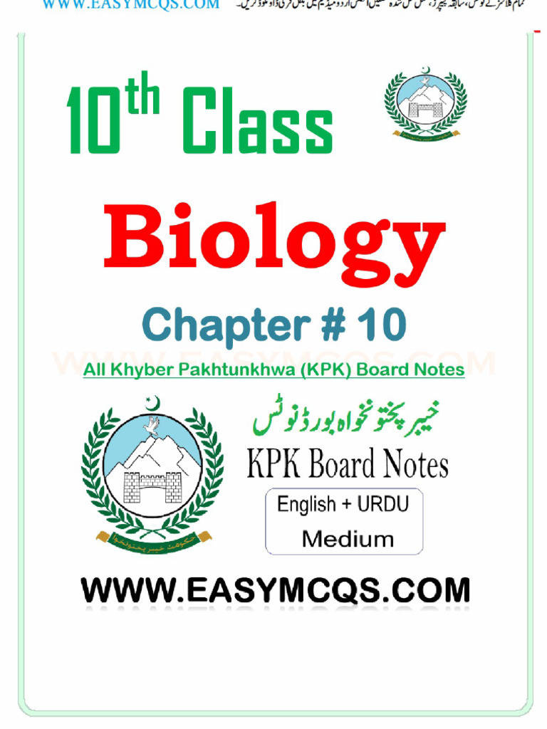 10th Biology CH 10 Notes KPK Board | PDF