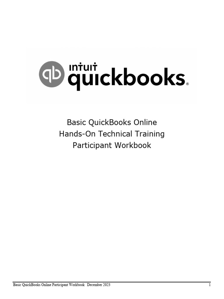 Basic QuickBooks Online Learner Guide Dec 2023 | PDF | Quick Books ...