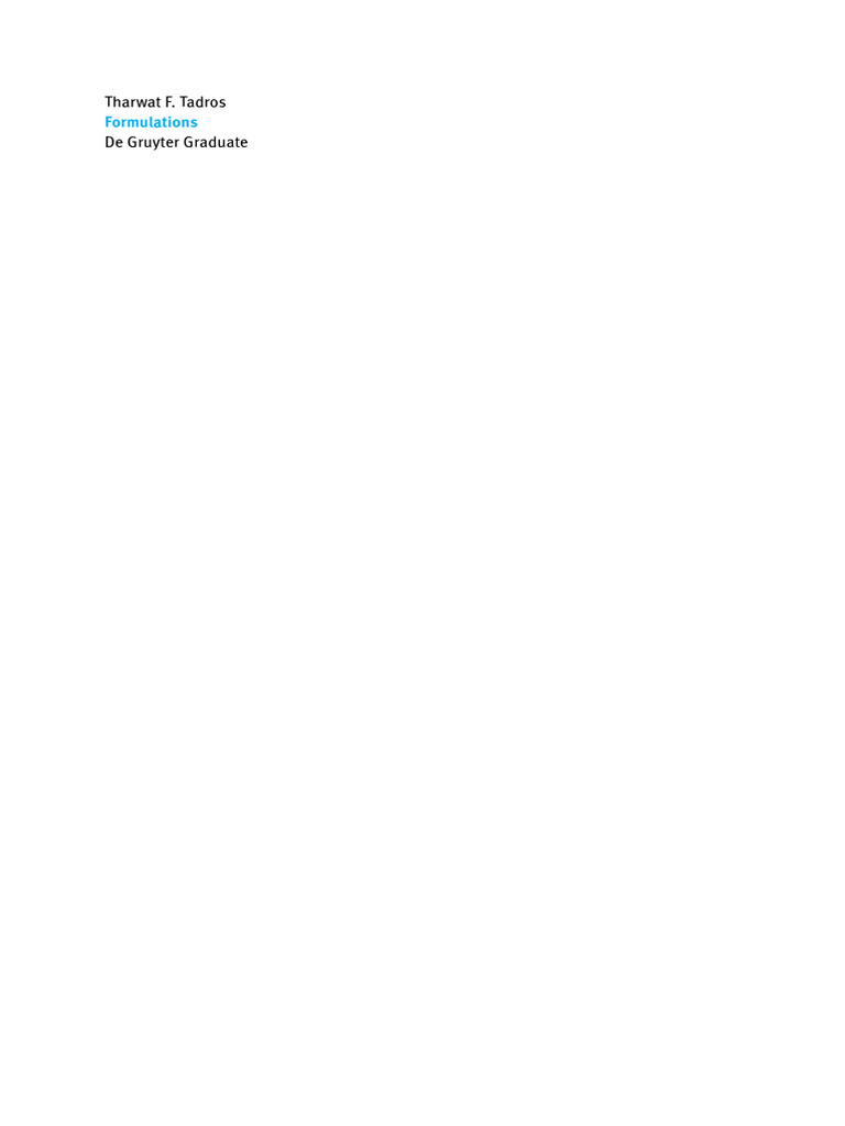 Formulations in Cosmetic and Personal Care | PDF | Emulsion | Surfactant